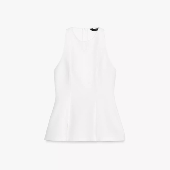 Zara | Tops | Nwt Zara Pleated Halter Peplum Top | Poshmark